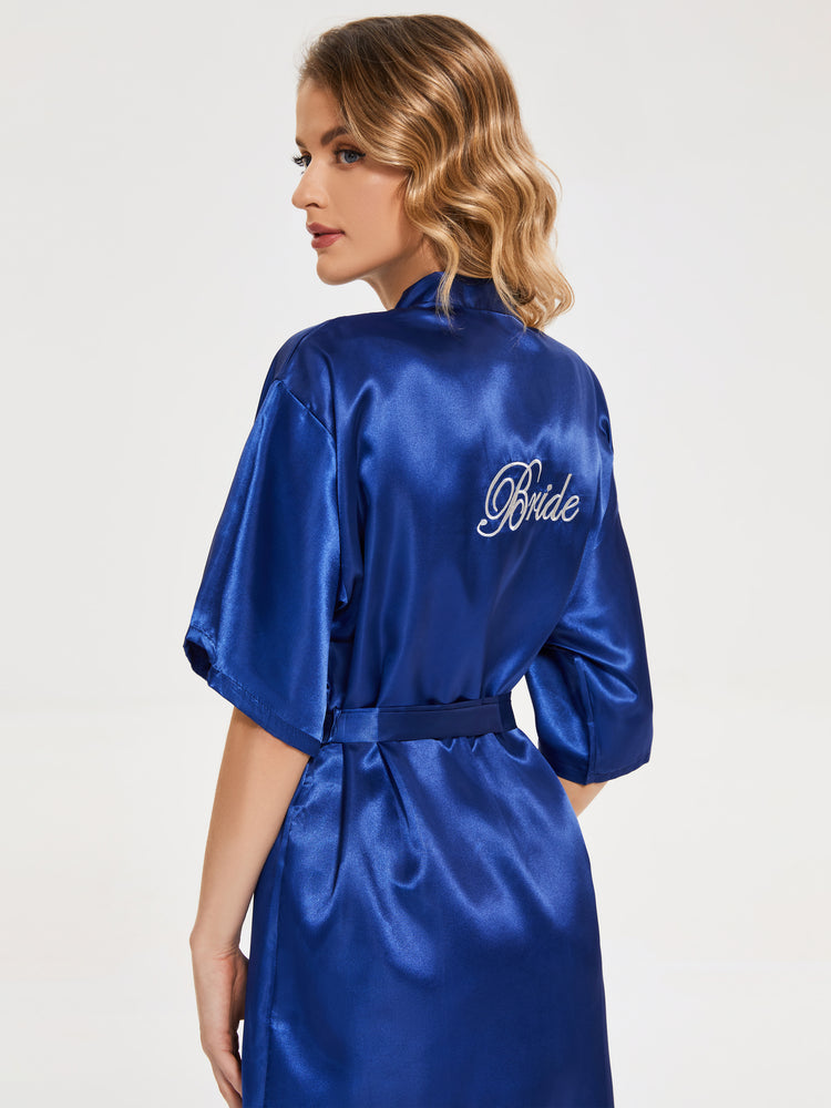Ready Satin Robe For Bride
