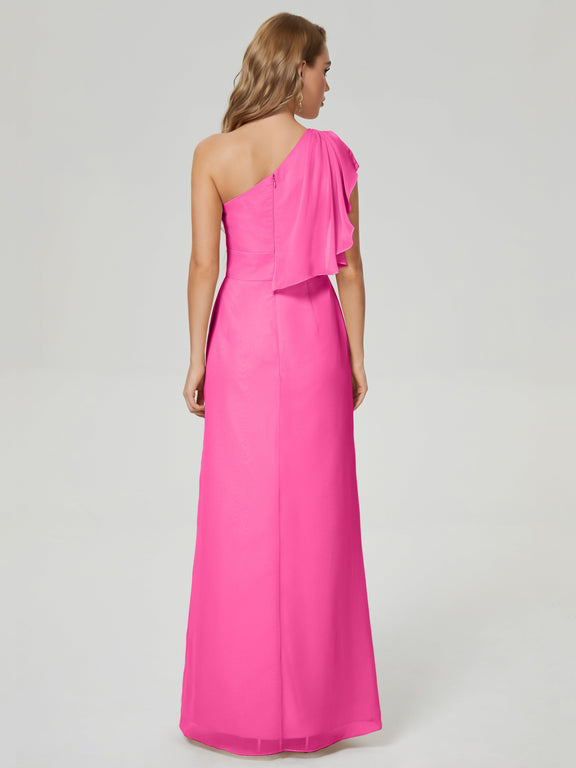 Samara Pretty One-Shoulder Chiffon Bridesmaid Dresses