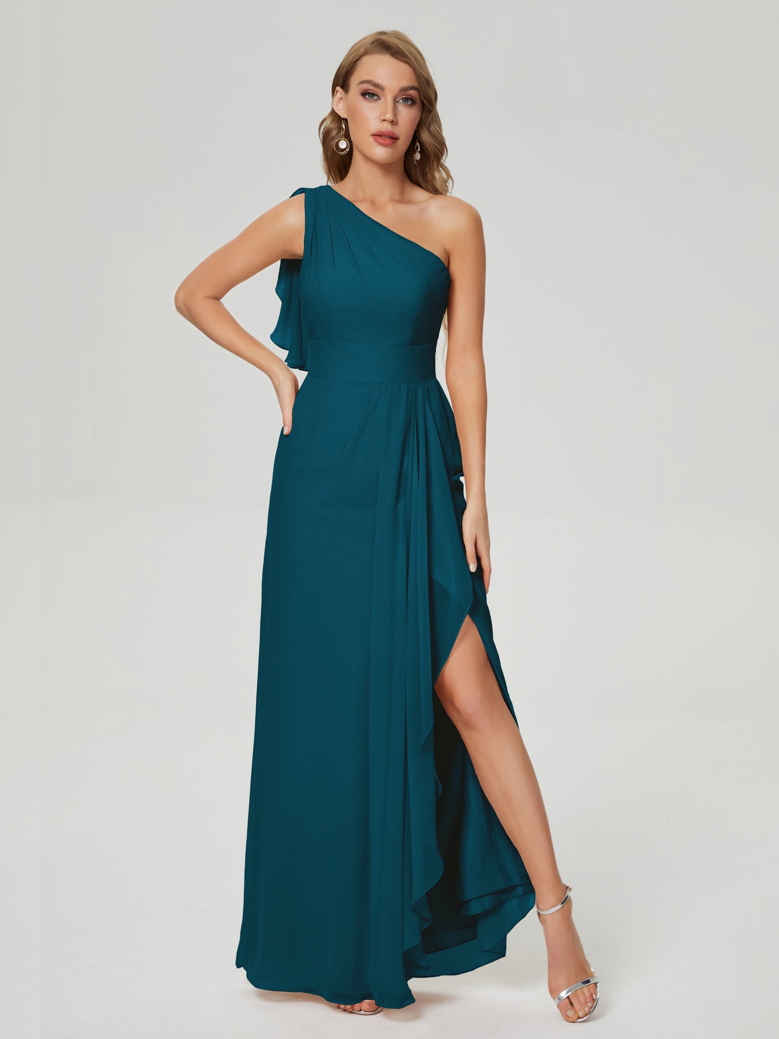 Samara Pretty One-Shoulder Chiffon Bridesmaid Dresses
