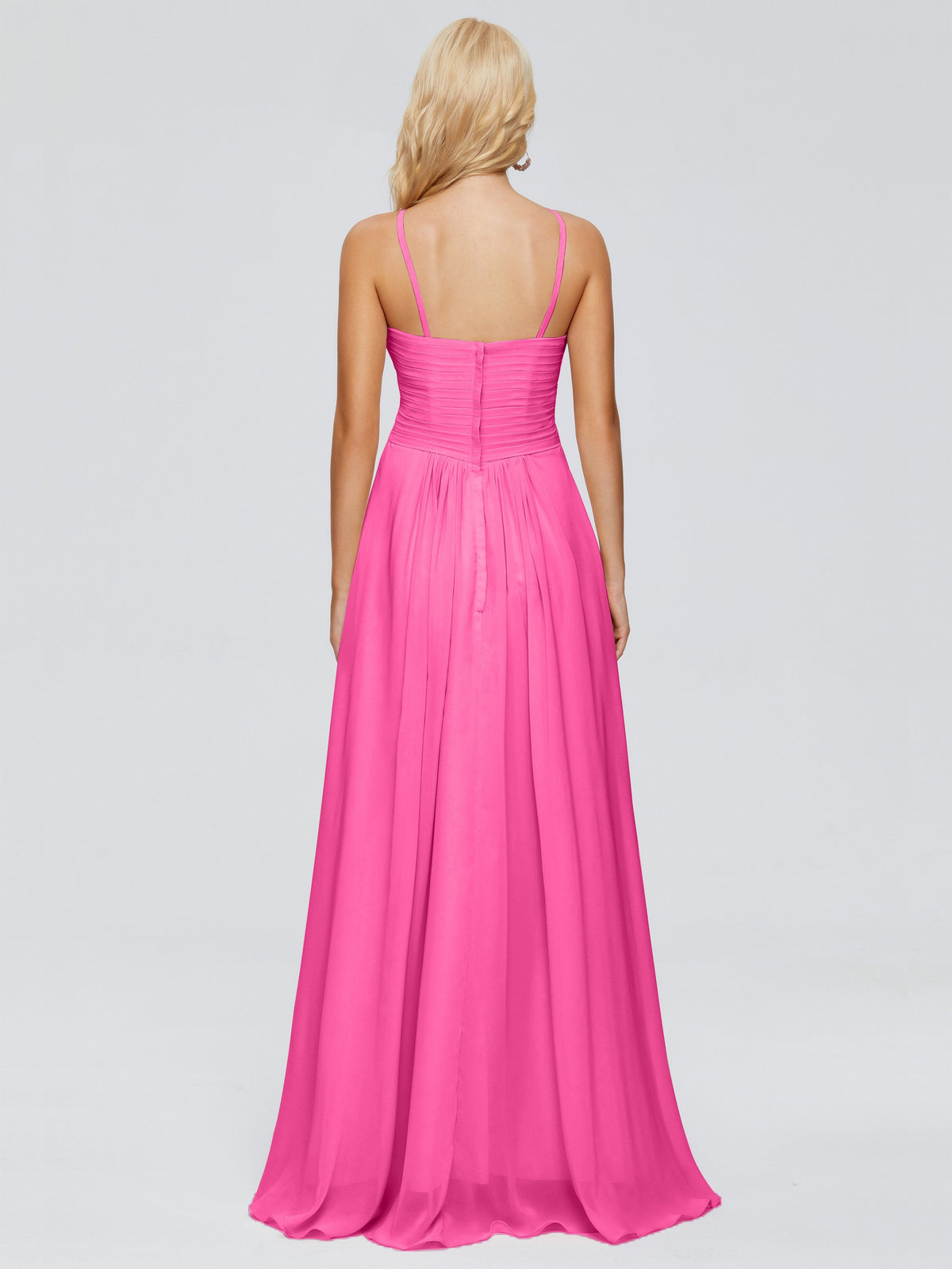 Isla Cute Spaghetti Straps Chiffon Bridesmaid Dresses