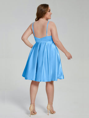 Josie Cute V Neck Short Plus Size Bridesmaid Dresses