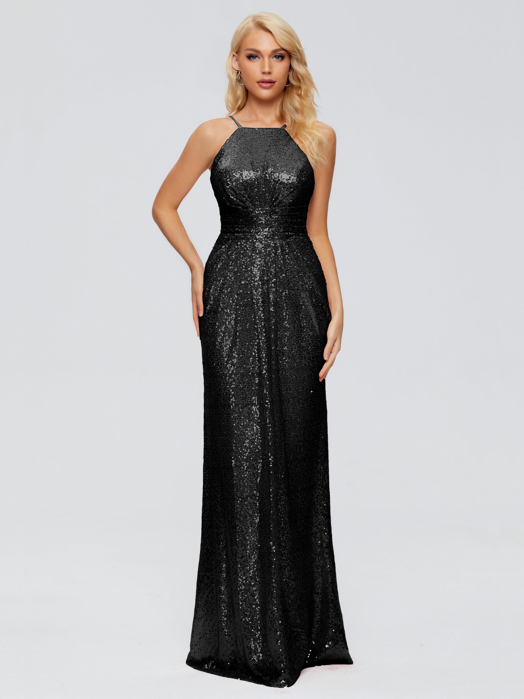 Mary Halter Hourglass Sequins Party Dresses