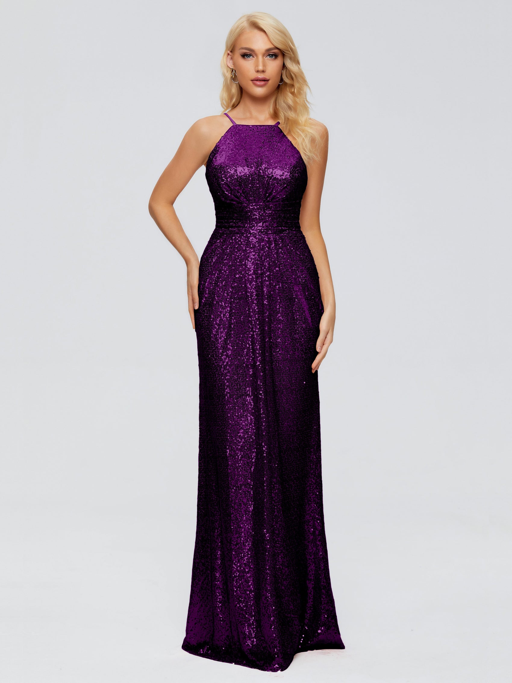 Mary Halter Hourglass Sequins Party Dresses