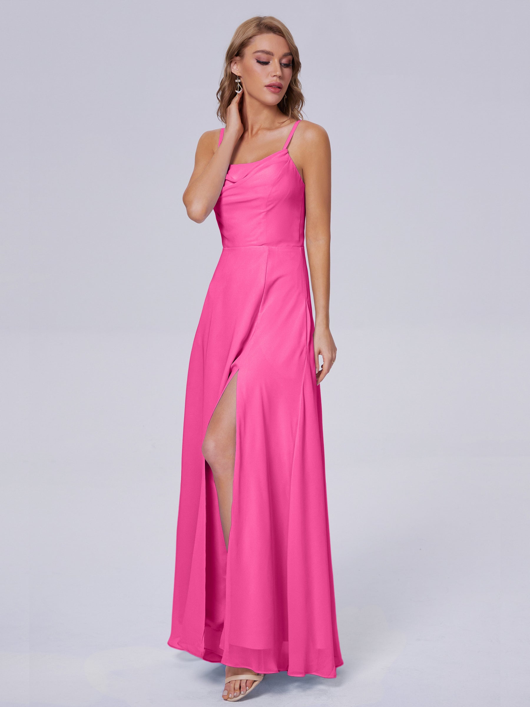 Reese Cute Spaghetti Straps Chiffon Bridesmaid Dresses